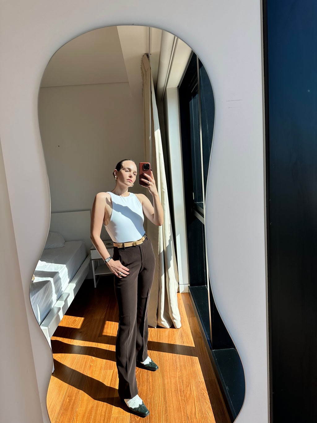 RUBI Tailored High waist Pants | Chocolate – OFRIMATZA STŪDIO